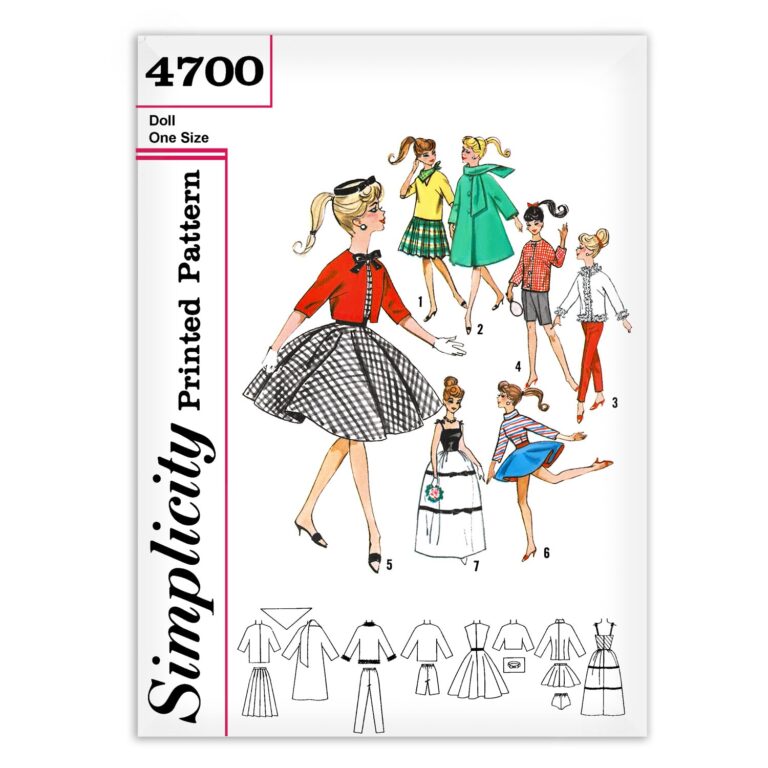 Barbie Doll Clothing Pattern Simplicity 5673 Babs Wardrobe | Vintage ...