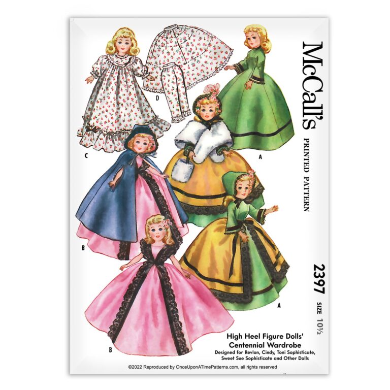 Doll Clothing McCall 2397 Figure Dolls | Vintage Sewing Patterns Shop