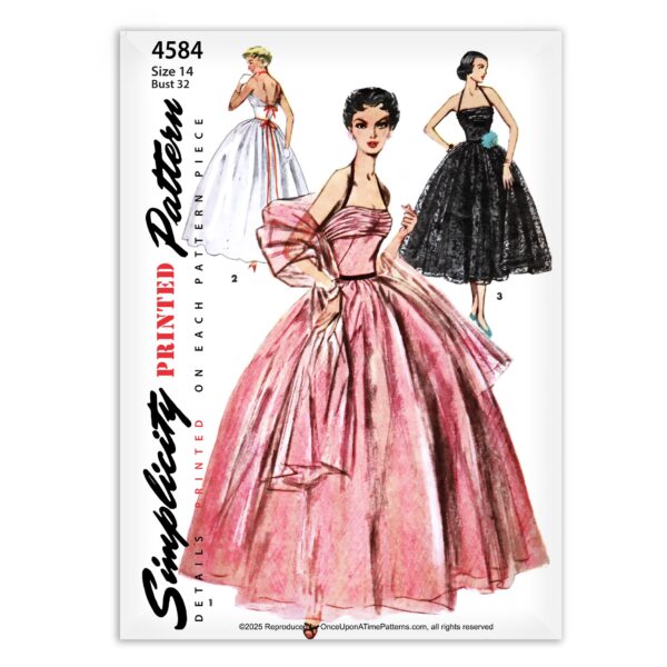 Simplicity 4584 Evening Ball Gown Dress Sewing Pattern | Vintage Sewing ...